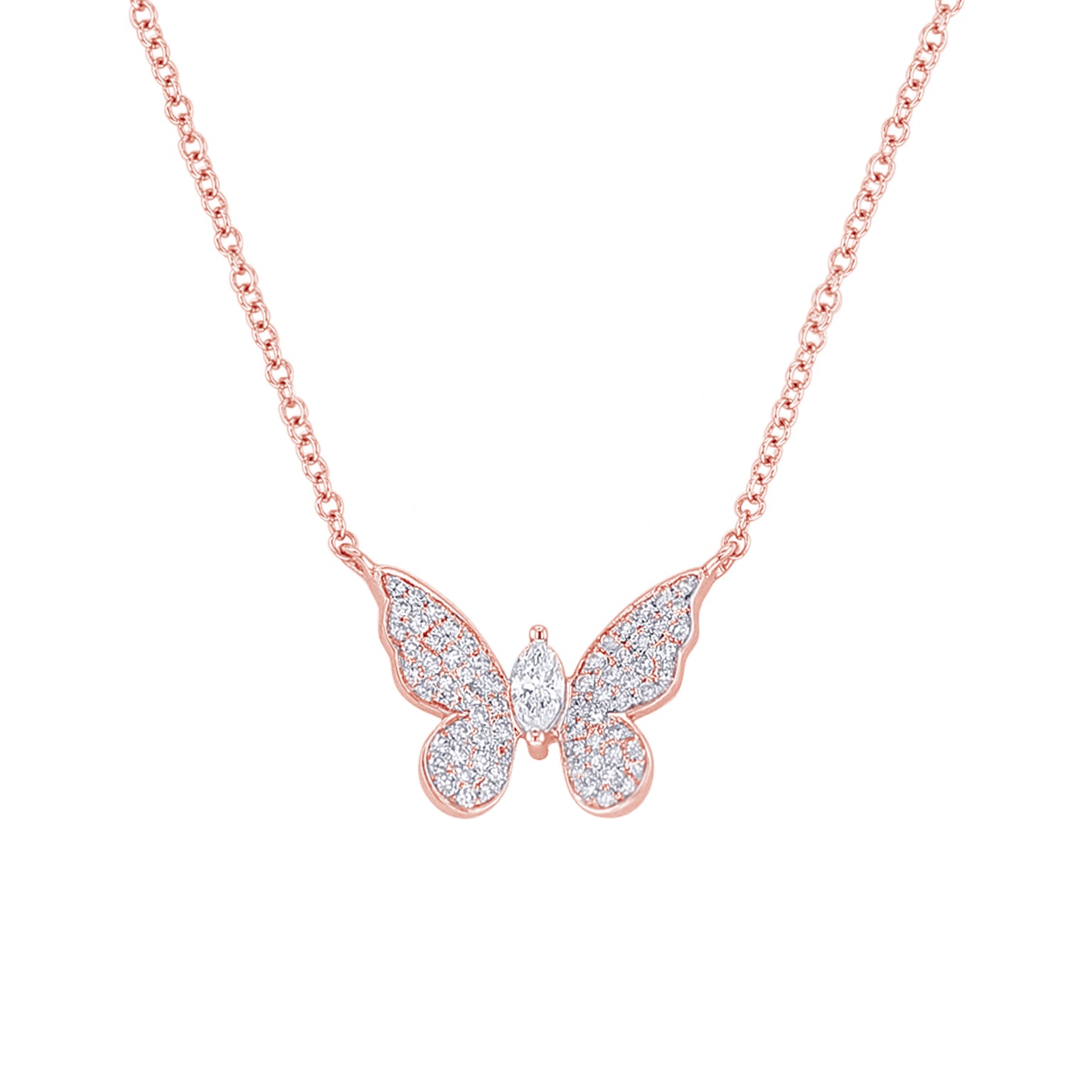 Pave Butterfly Diamond Necklace – Steven Singer Jewelers