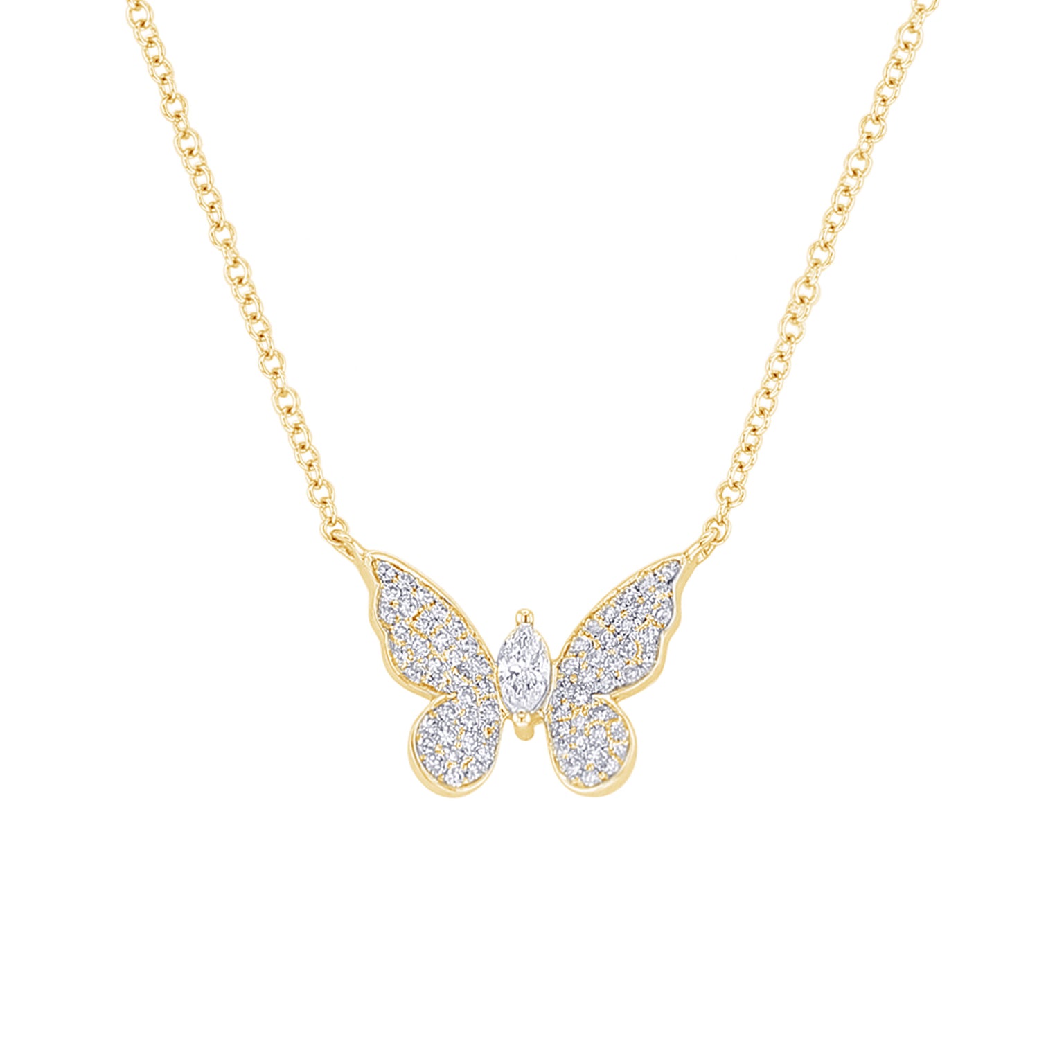 Pave Butterfly Diamond Necklace – Steven Singer Jewelers