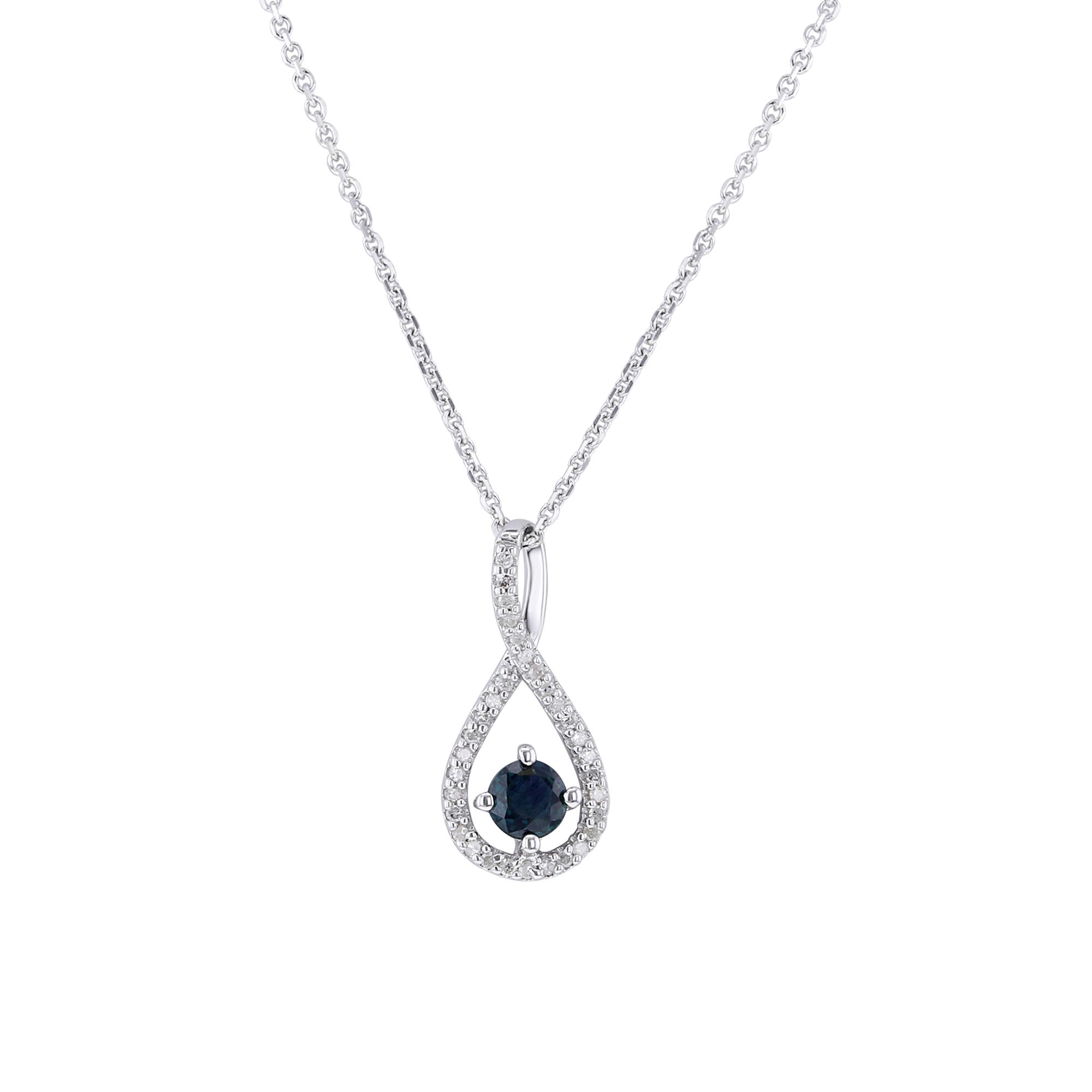 Silver Limitless Sapphire & Diamond Necklace – Steven Singer Jewelers