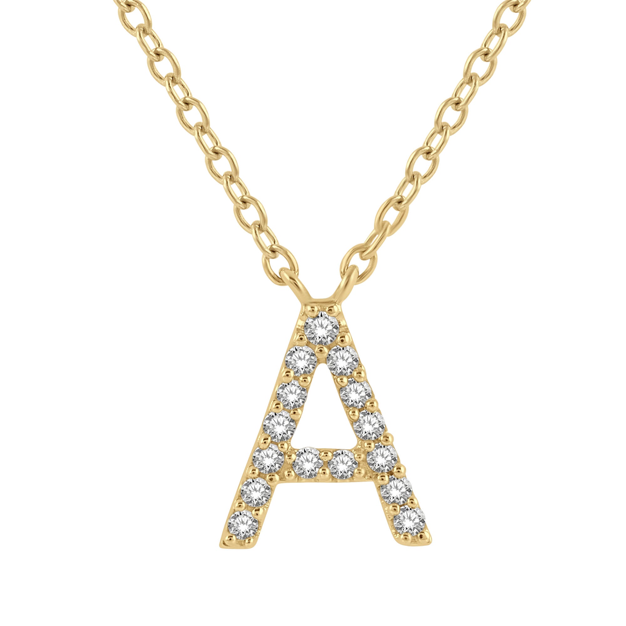 Classic Initial Diamond Necklace – Steven Singer Jewelers Classic Initial Diamond Necklace – Steven Singer Jewelers