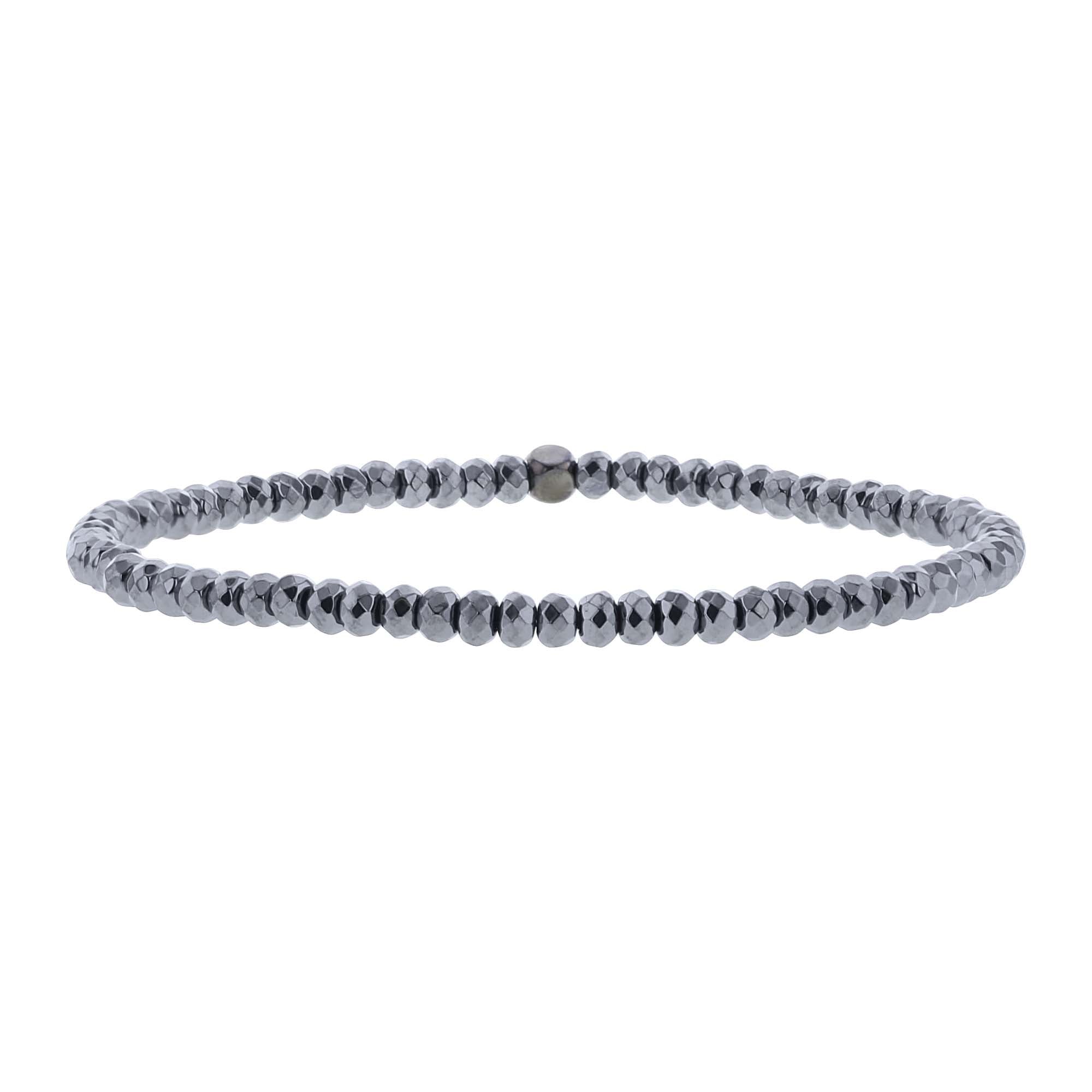 Holden Stainless Steel Hematite Beaded Bracelet – Steven Singer Jewelers