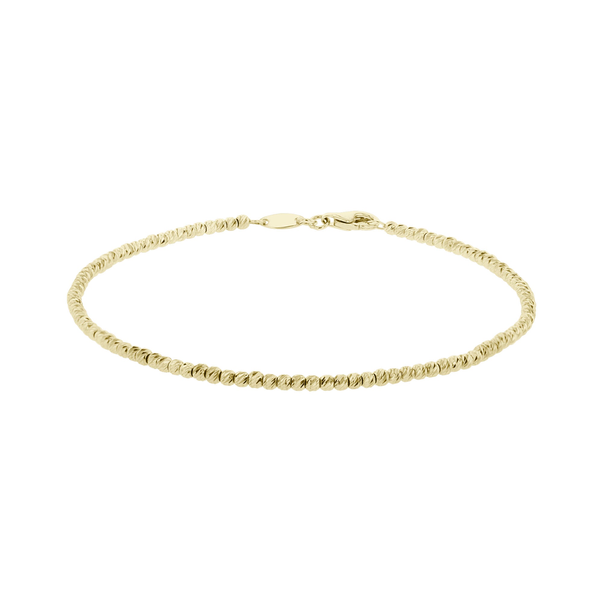 Times Square Diamond Cut Gold Beaded Chain Bracelet – Steven Singer ...