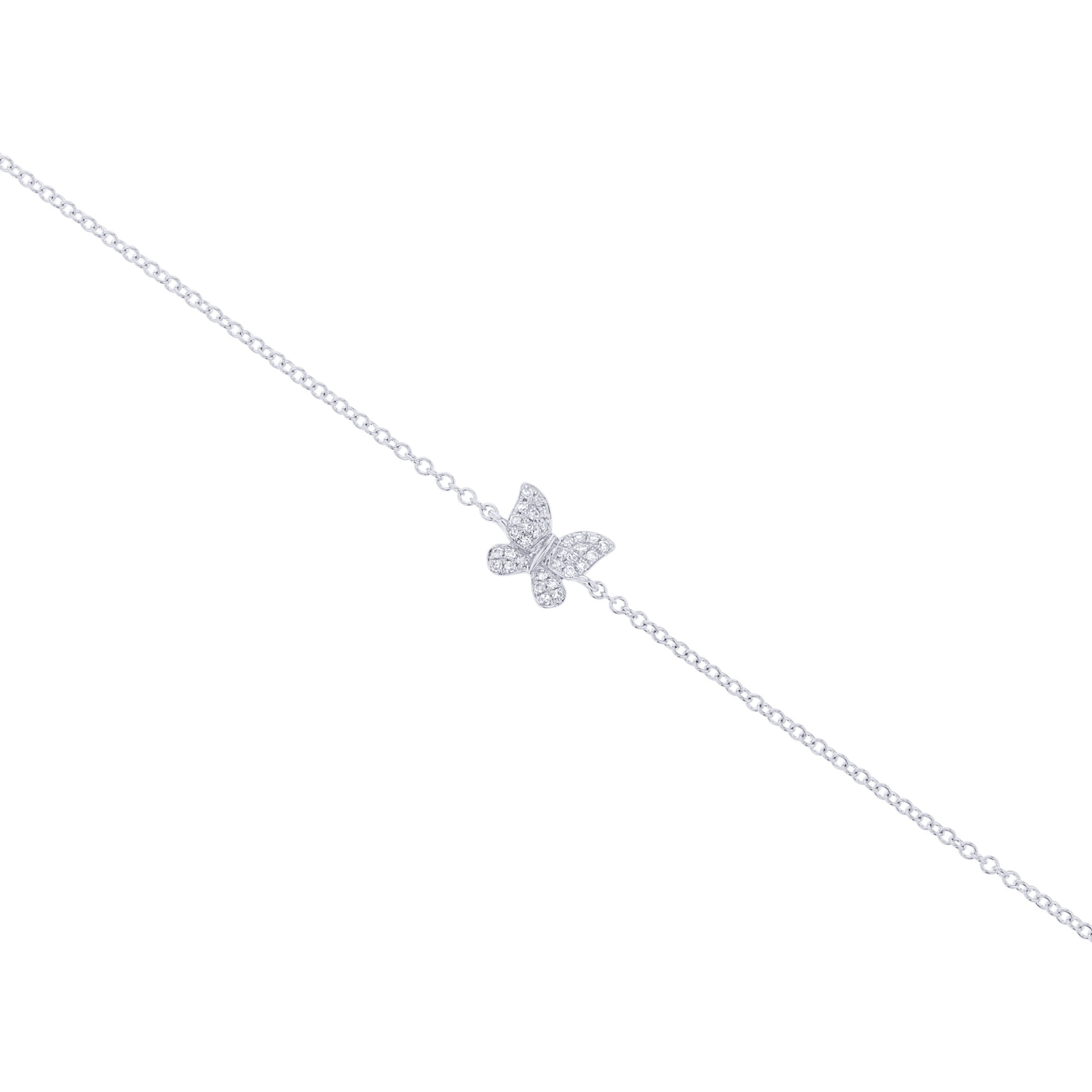 Petite Butterfly Chain Diamond Bracelet – Steven Singer Jewelers