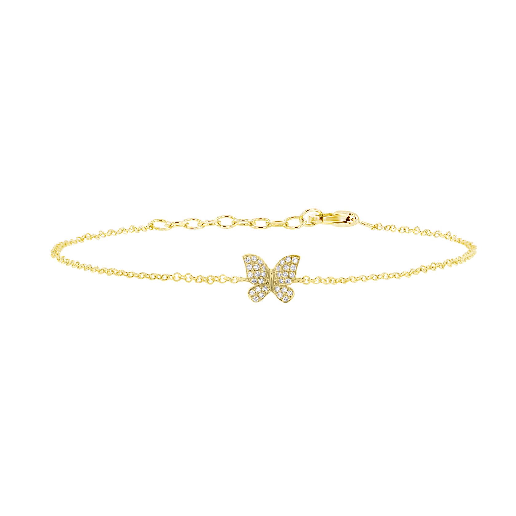 Petite Butterfly Chain Diamond Bracelet – Steven Singer Jewelers