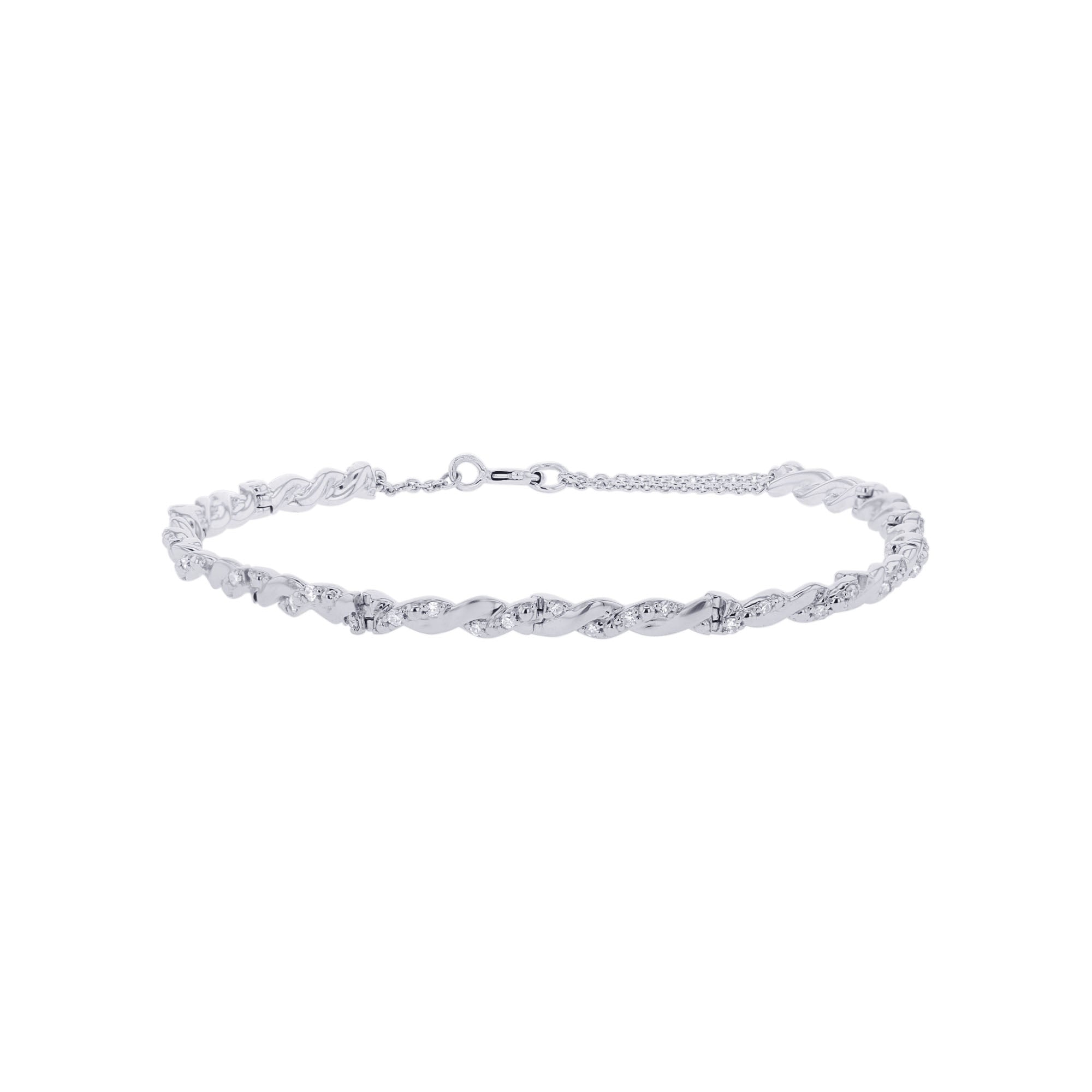 Silver Twisted Diamond Chain Bracelet – Steven Singer Jewelers