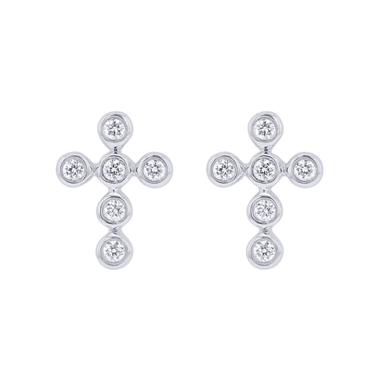 Blessed Cross Diamond Earrings – Steven Singer Jewelers