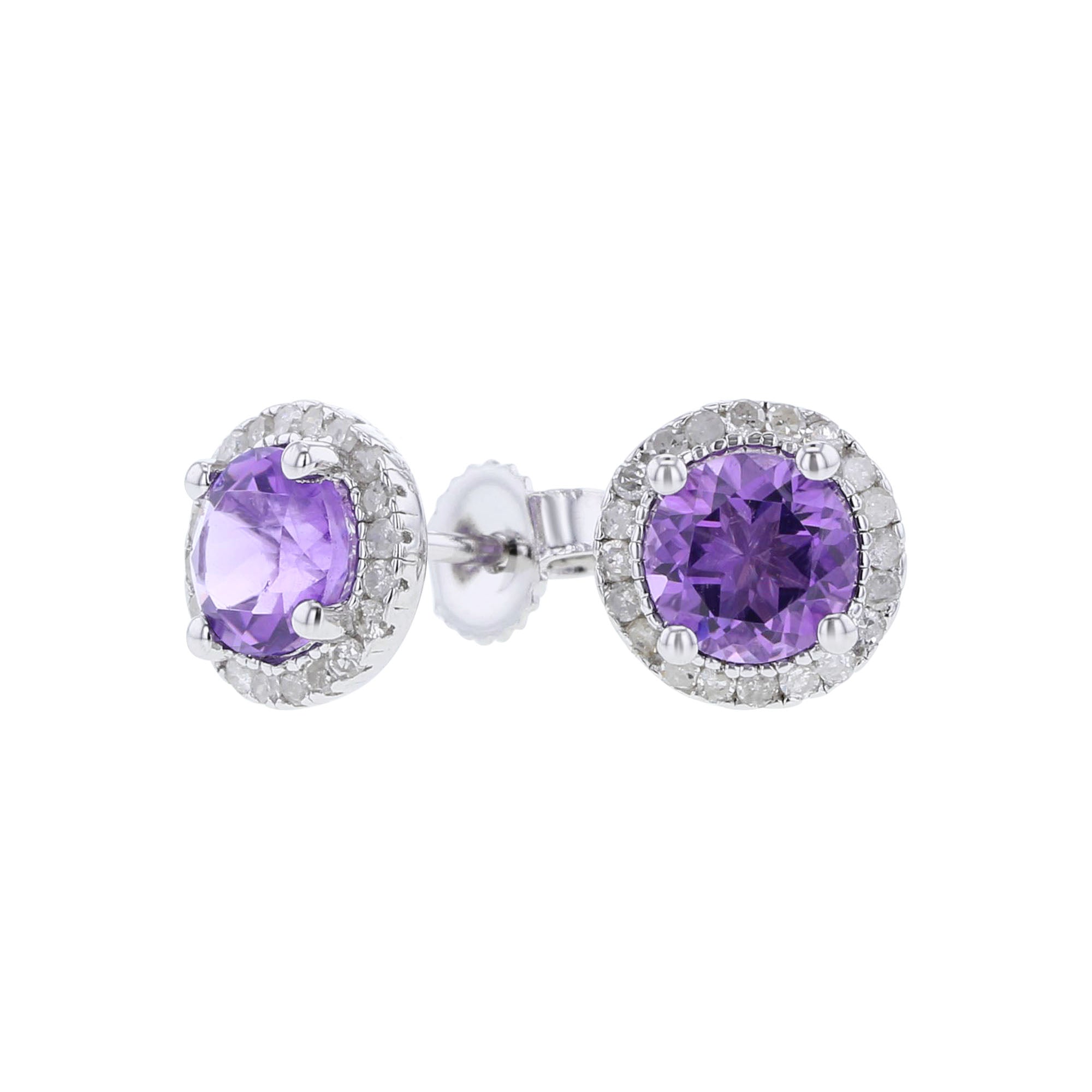 Silver Sprinkle Amethyst & Diamond Earrings – Steven Singer Jewelers