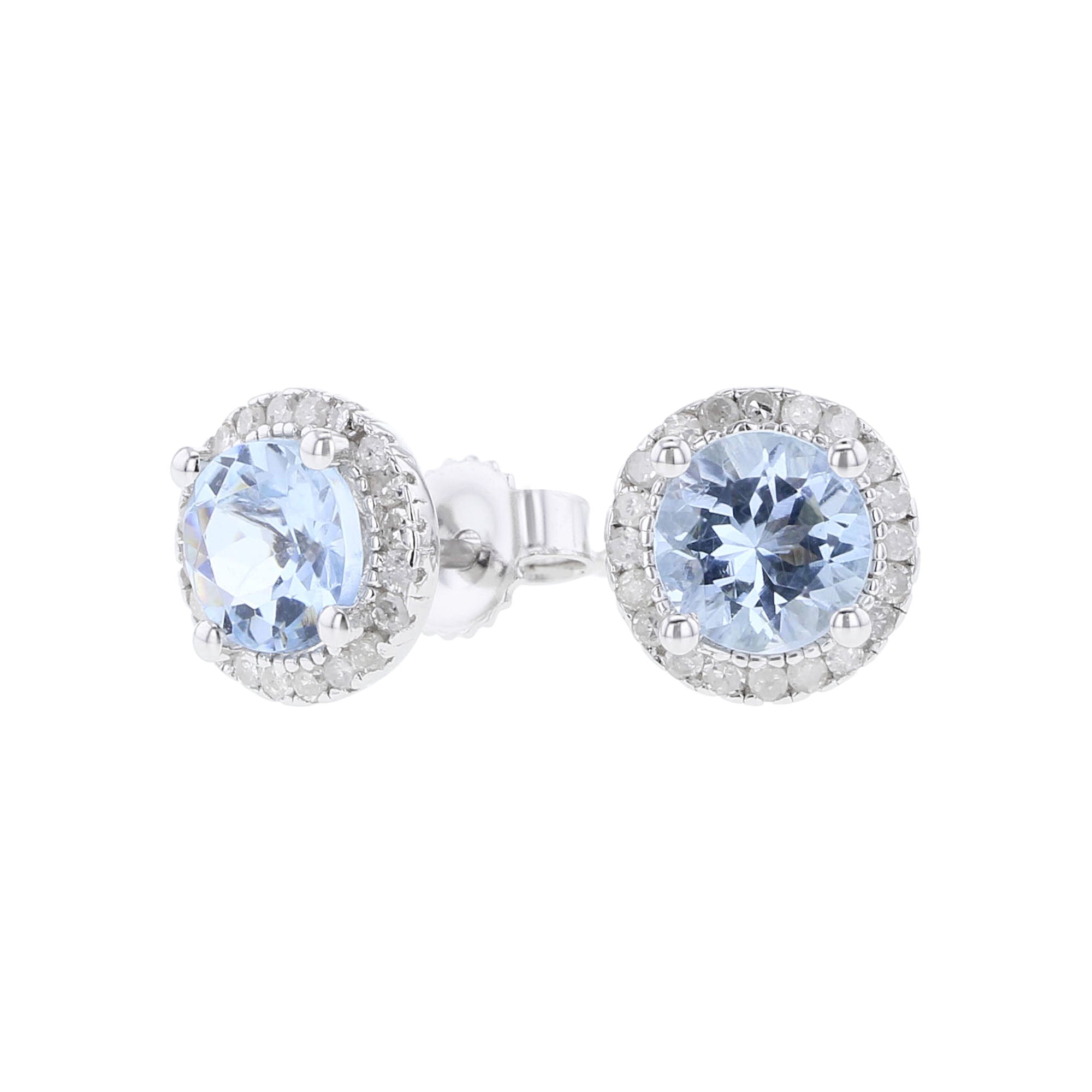 Silver Sprinkle Aquamarine & Diamond Earrings – Steven Singer Jewelers
