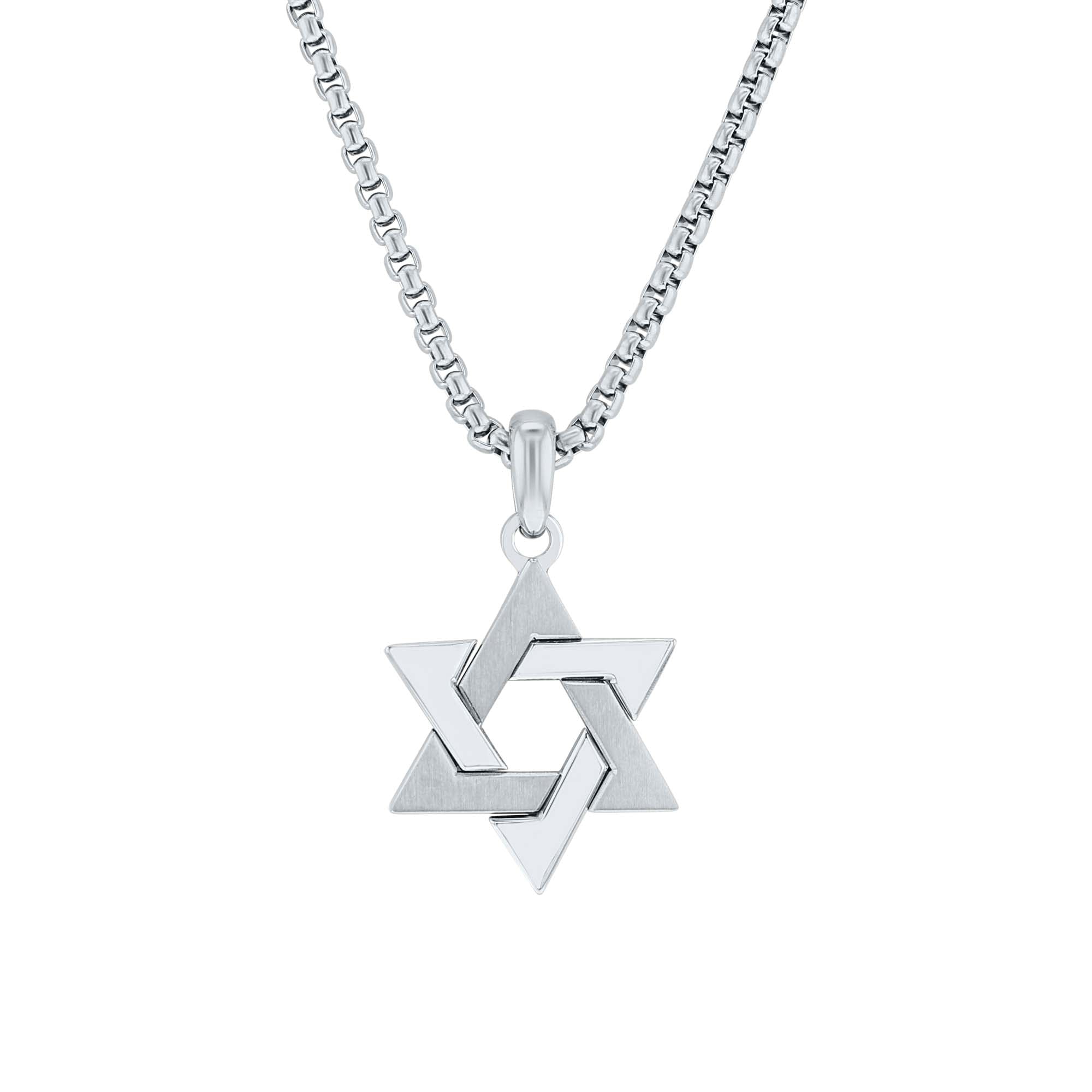Star of David Stainless Steel Necklace – Steven Singer Jewelers