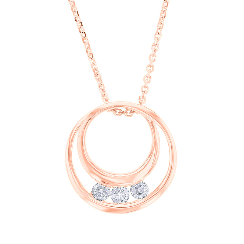 Past Present Future Circle Diamond Necklace 1/10ct – Steven Singer Jewelers