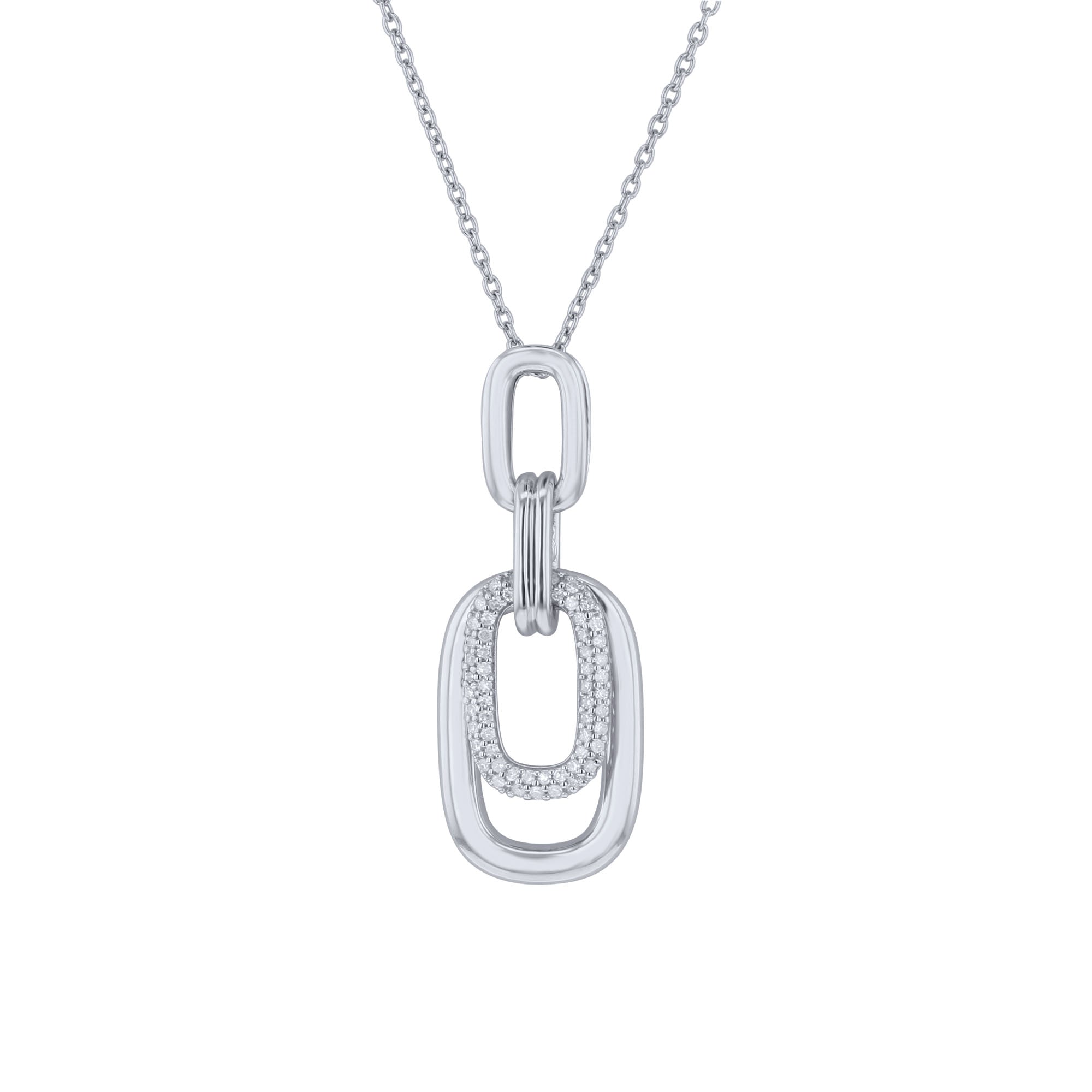 Silver Link Diamond Necklace – Steven Singer Jewelers