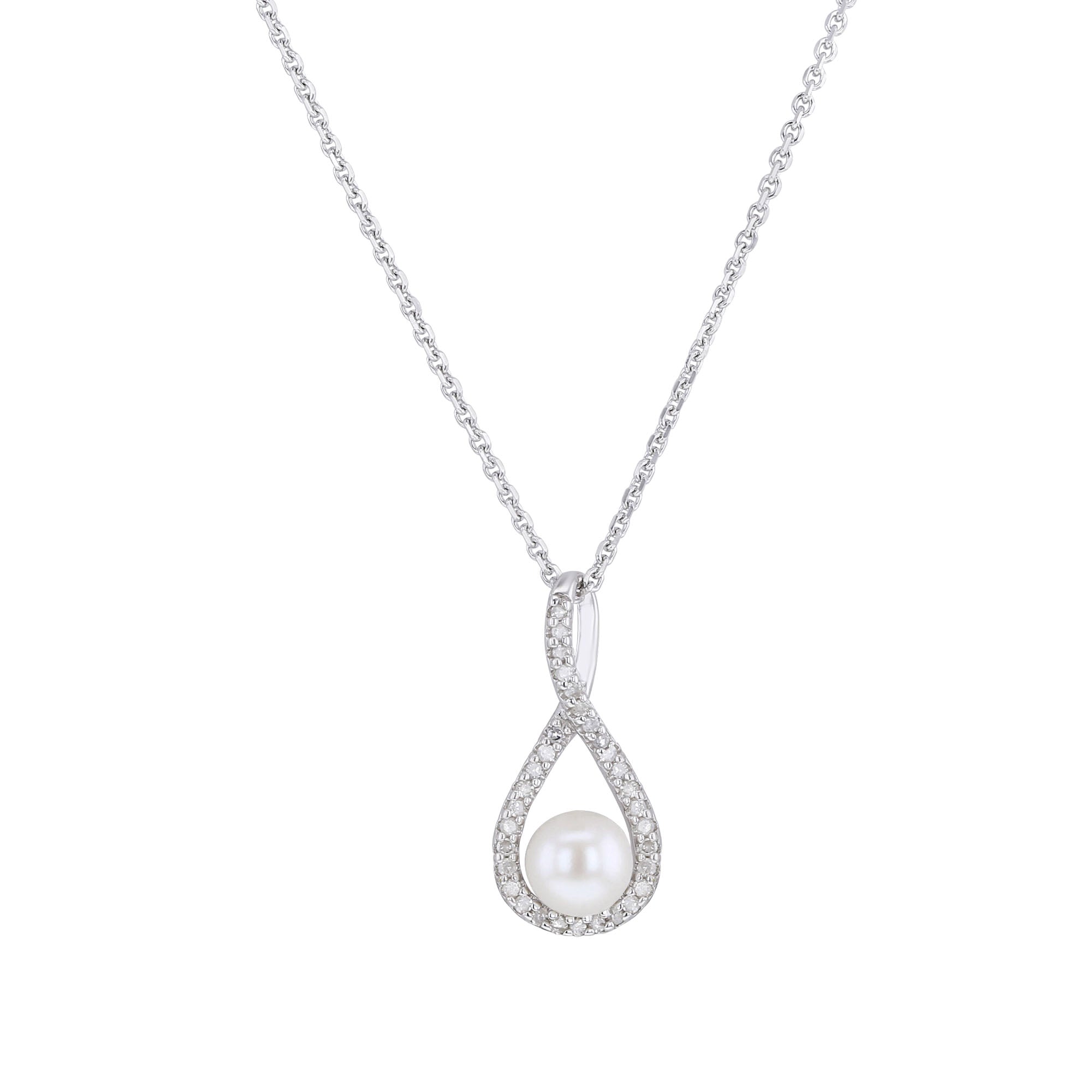 Silver Limitless Pearl & Diamond Necklace – Steven Singer Jewelers