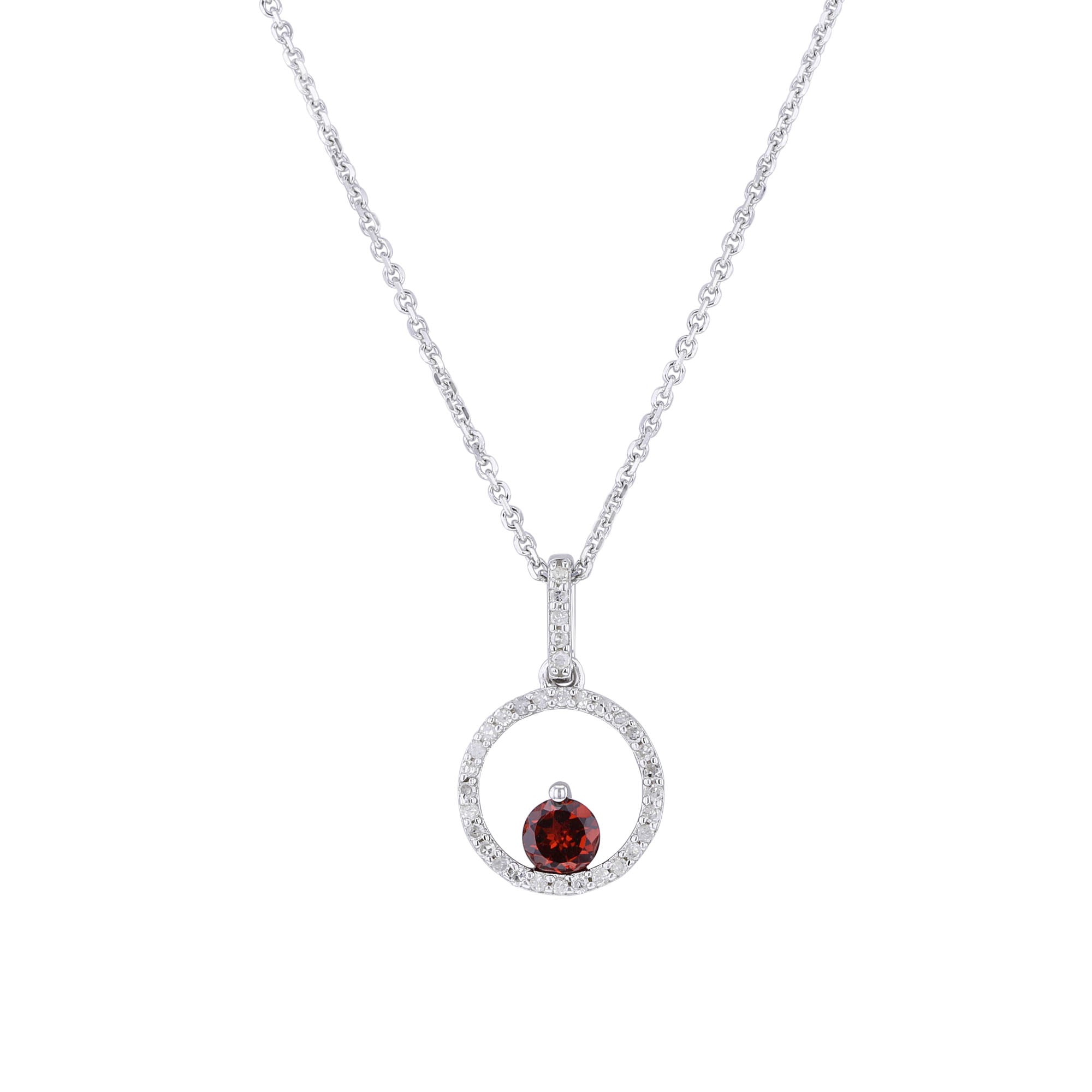 Silver Confetti Garnet & Diamond Necklace – Steven Singer Jewelers