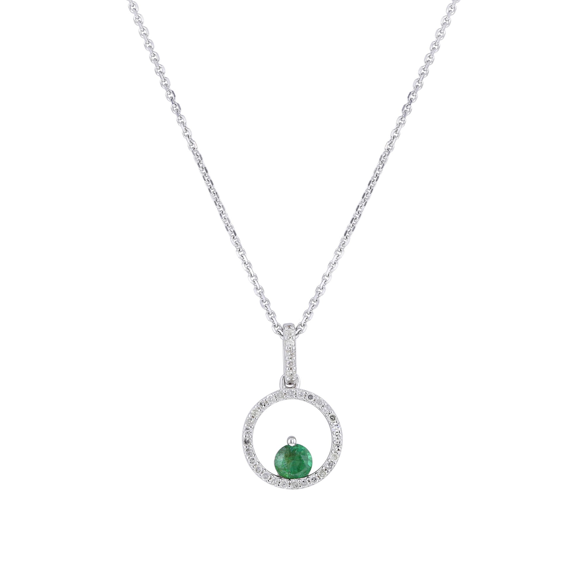 Silver Confetti Emerald & Diamond Necklace – Steven Singer Jewelers