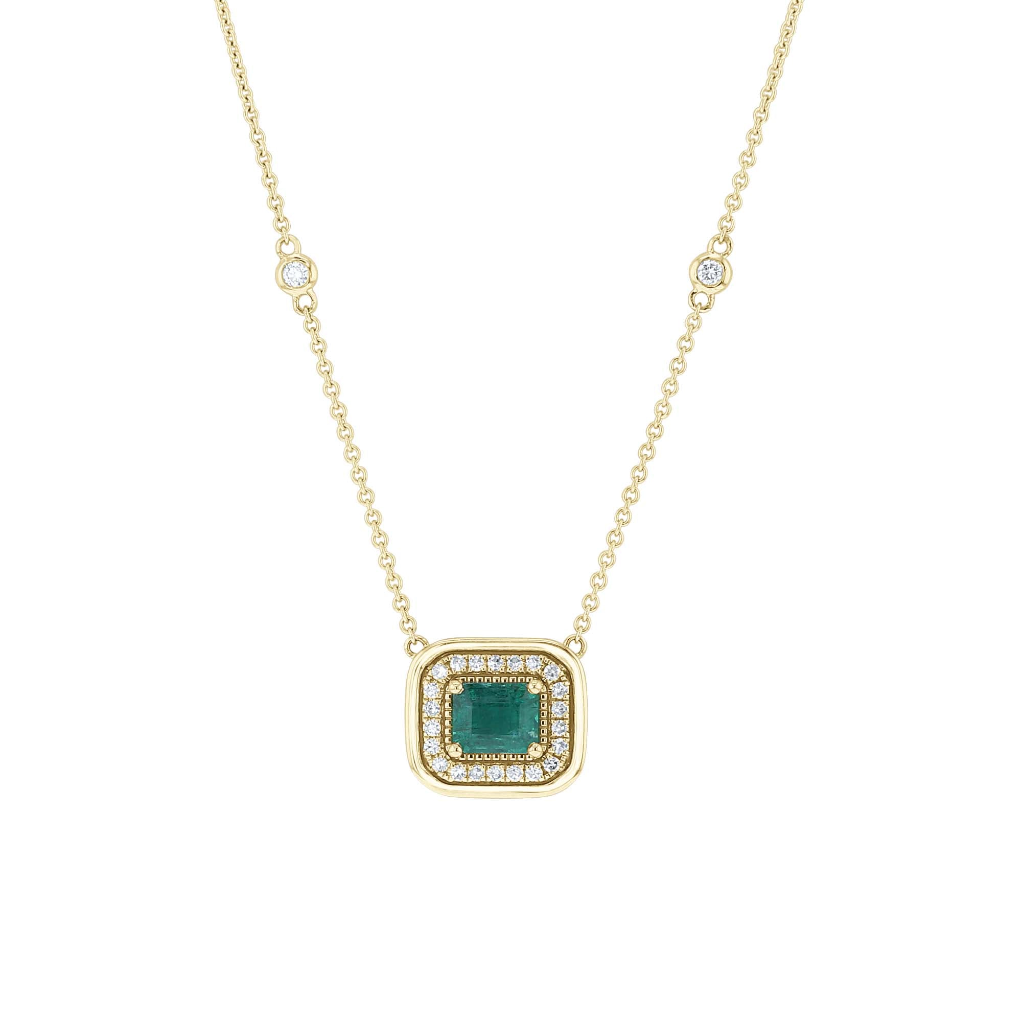 Easton Emerald & Diamond Necklace – Steven Singer Jewelers