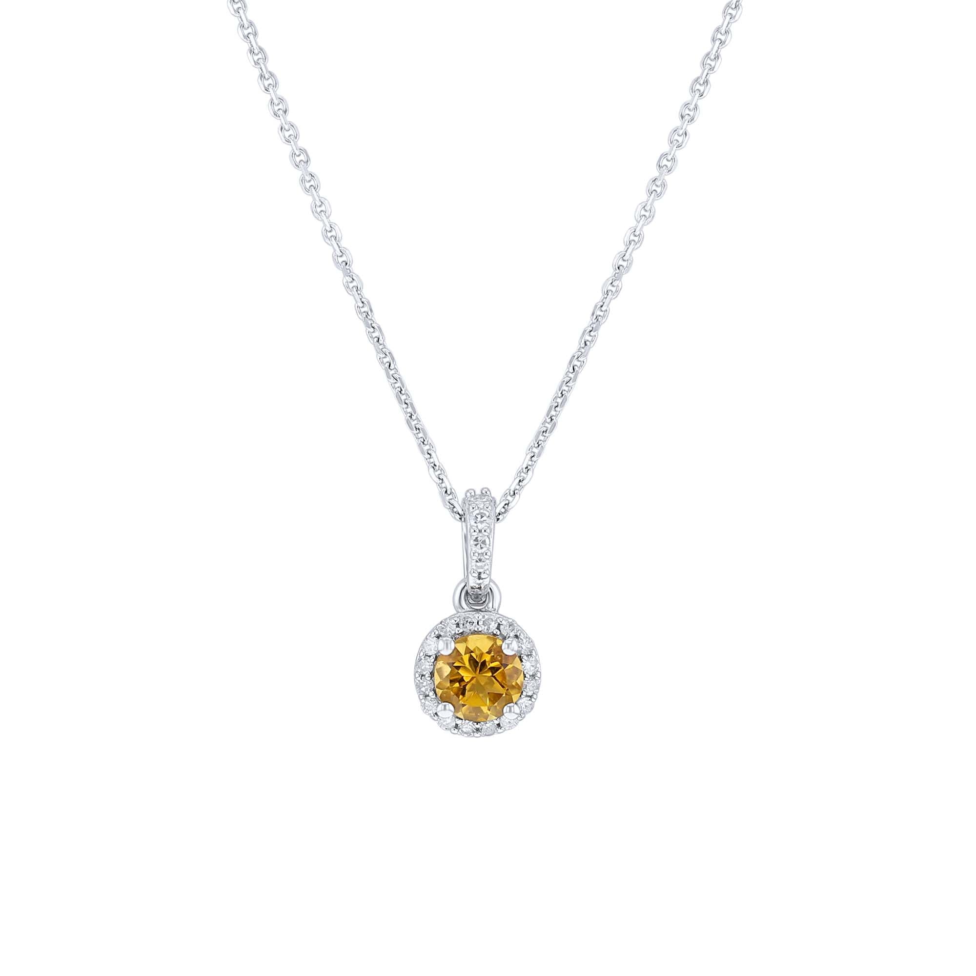 Silver Cupcake Citrine & Diamond Necklace – Steven Singer Jewelers