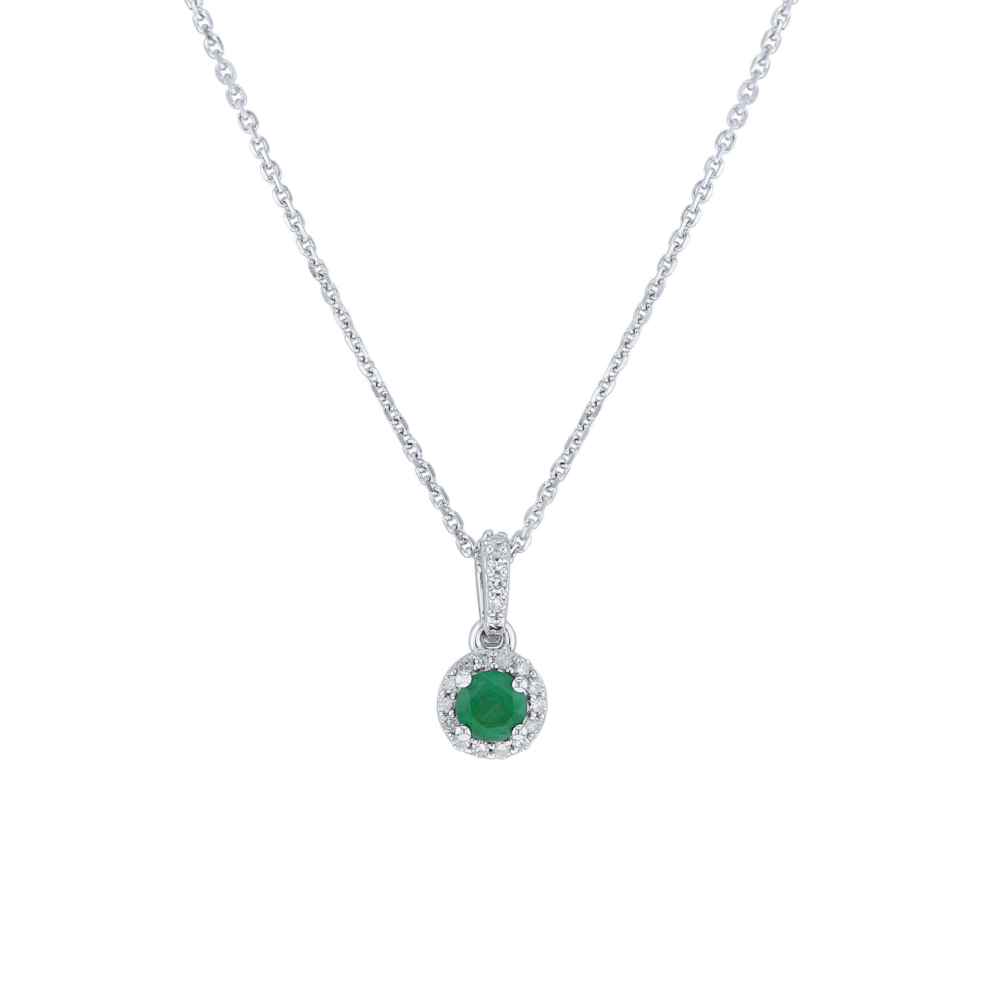 Silver Cupcake Emerald & Diamond Necklace – Steven Singer Jewelers