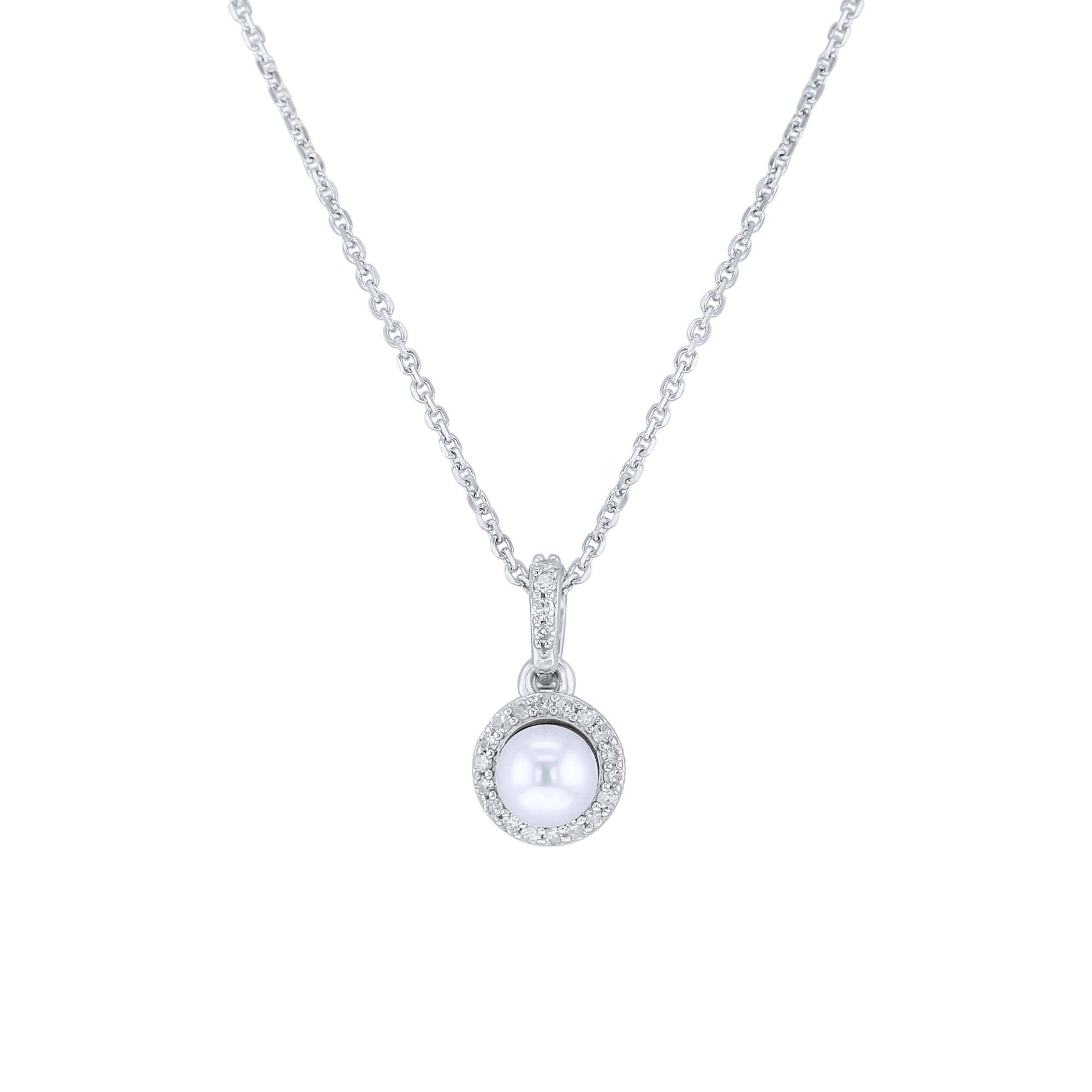 Silver Cupcake Pearl & Diamond Necklace – Steven Singer Jewelers