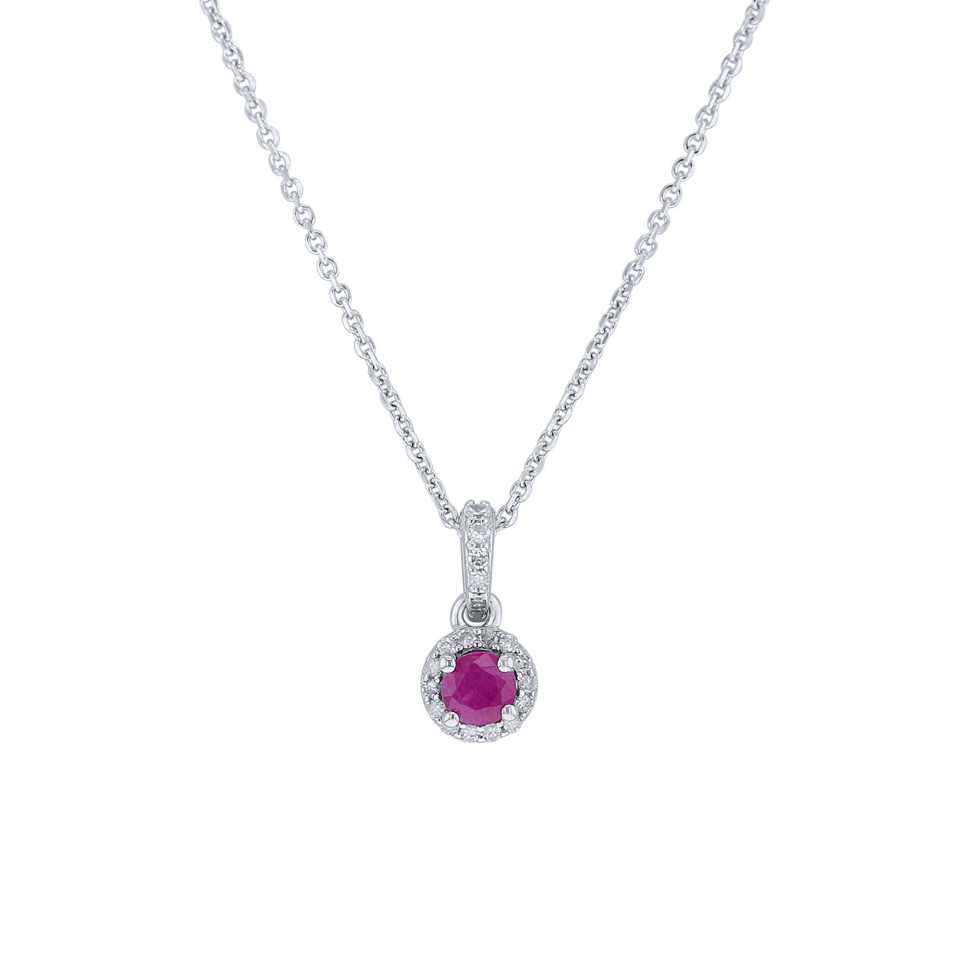 Silver Cupcake Ruby & Diamond Necklace – Steven Singer Jewelers