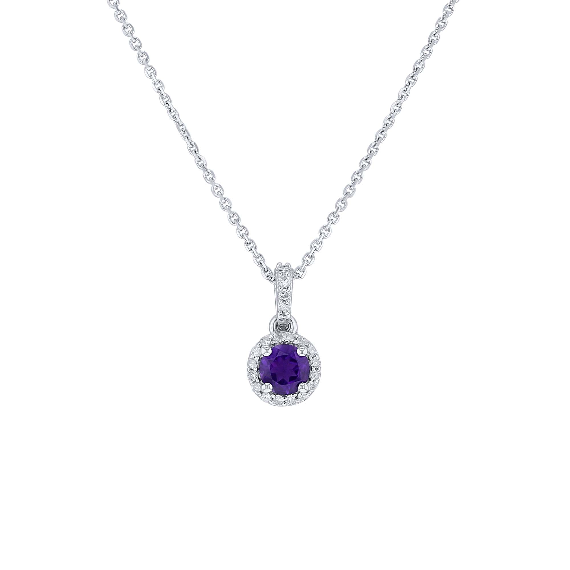 Silver Cupcake Amethyst & Diamond Necklace – Steven Singer Jewelers