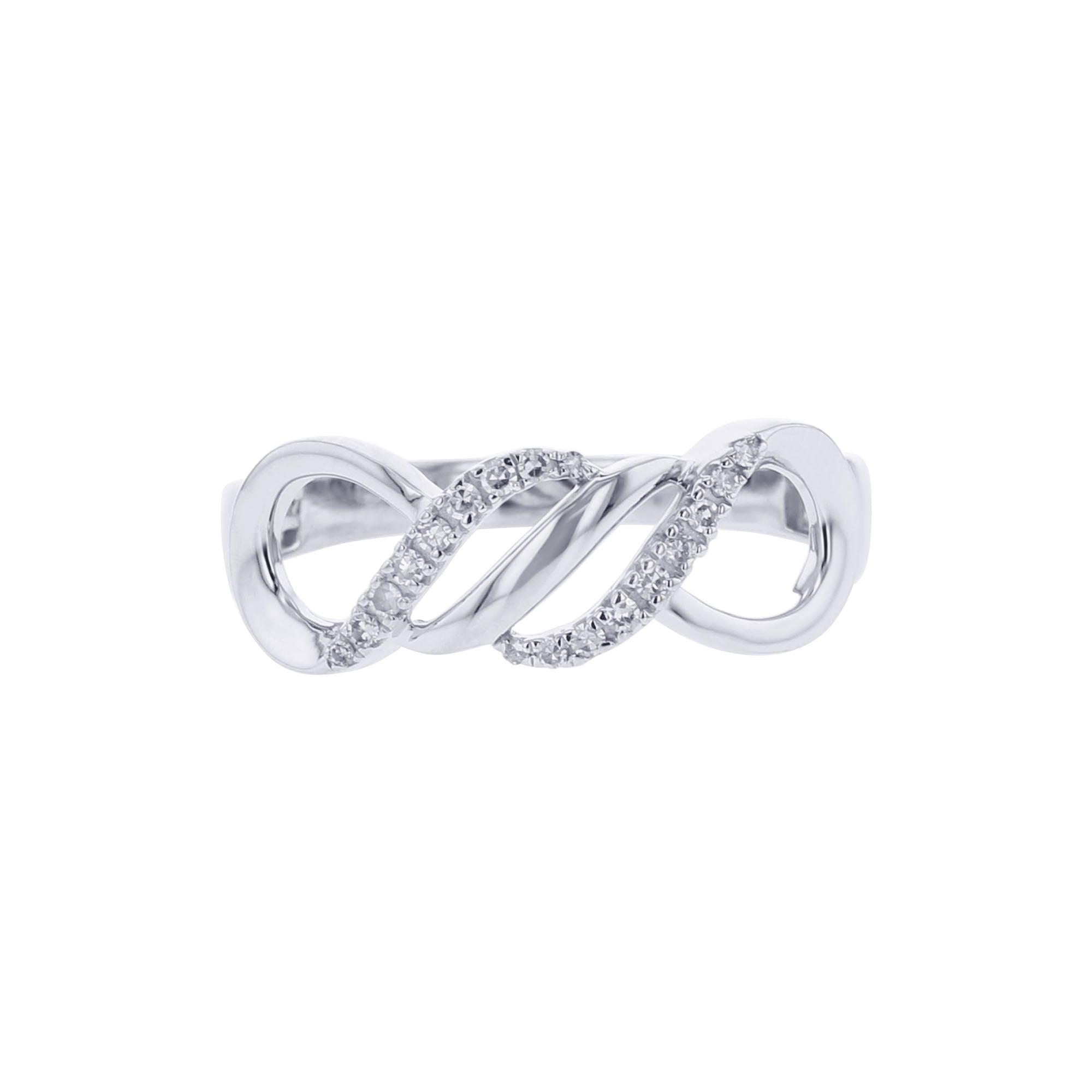 Silver Infinite Flourish Diamond Ring – Steven Singer Jewelers