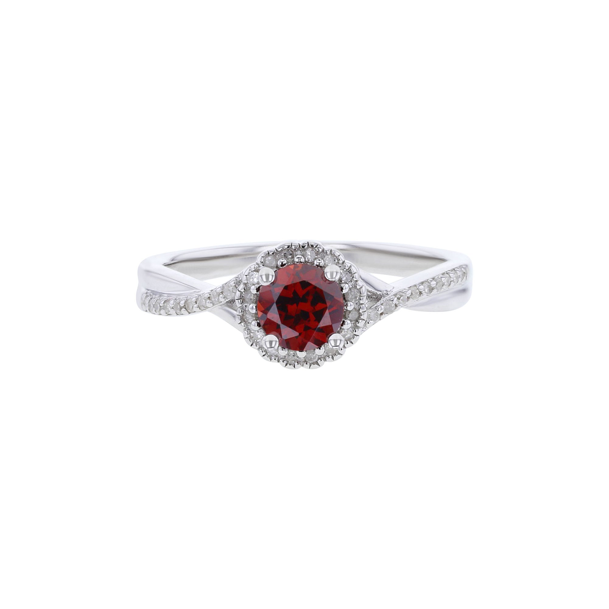 Silver Sweet Treat Garnet & Diamond Ring – Steven Singer Jewelers