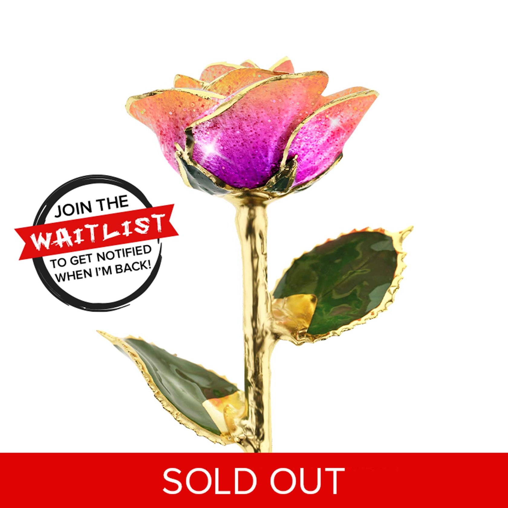 Sunset 24kt Gold Dipped Rose – Steven Singer Jewelers