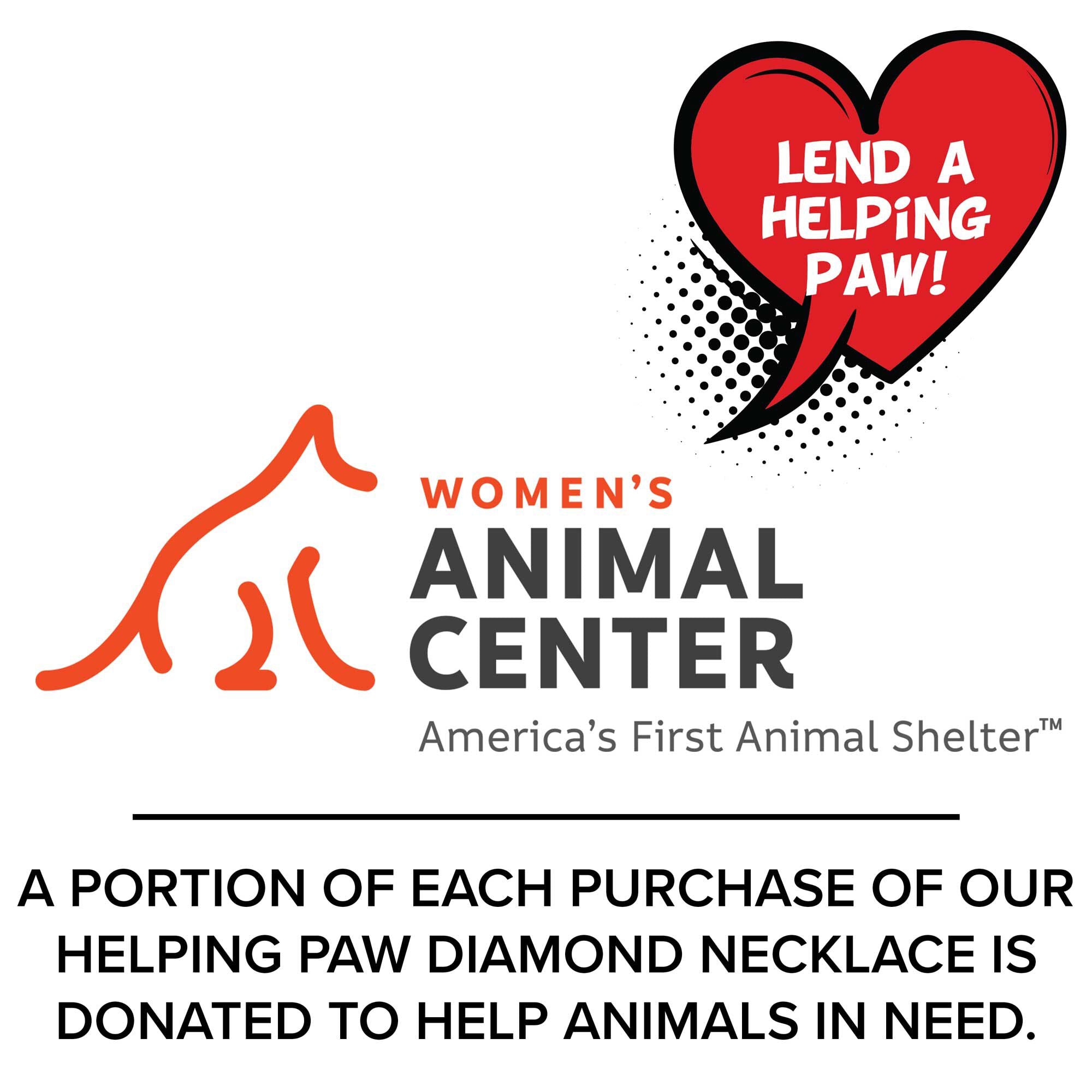 Helping Paw Gold Diamond Necklace – Steven Singer Jewelers