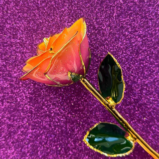 Sunset 24kt Gold Dipped Rose – Steven Singer Jewelers