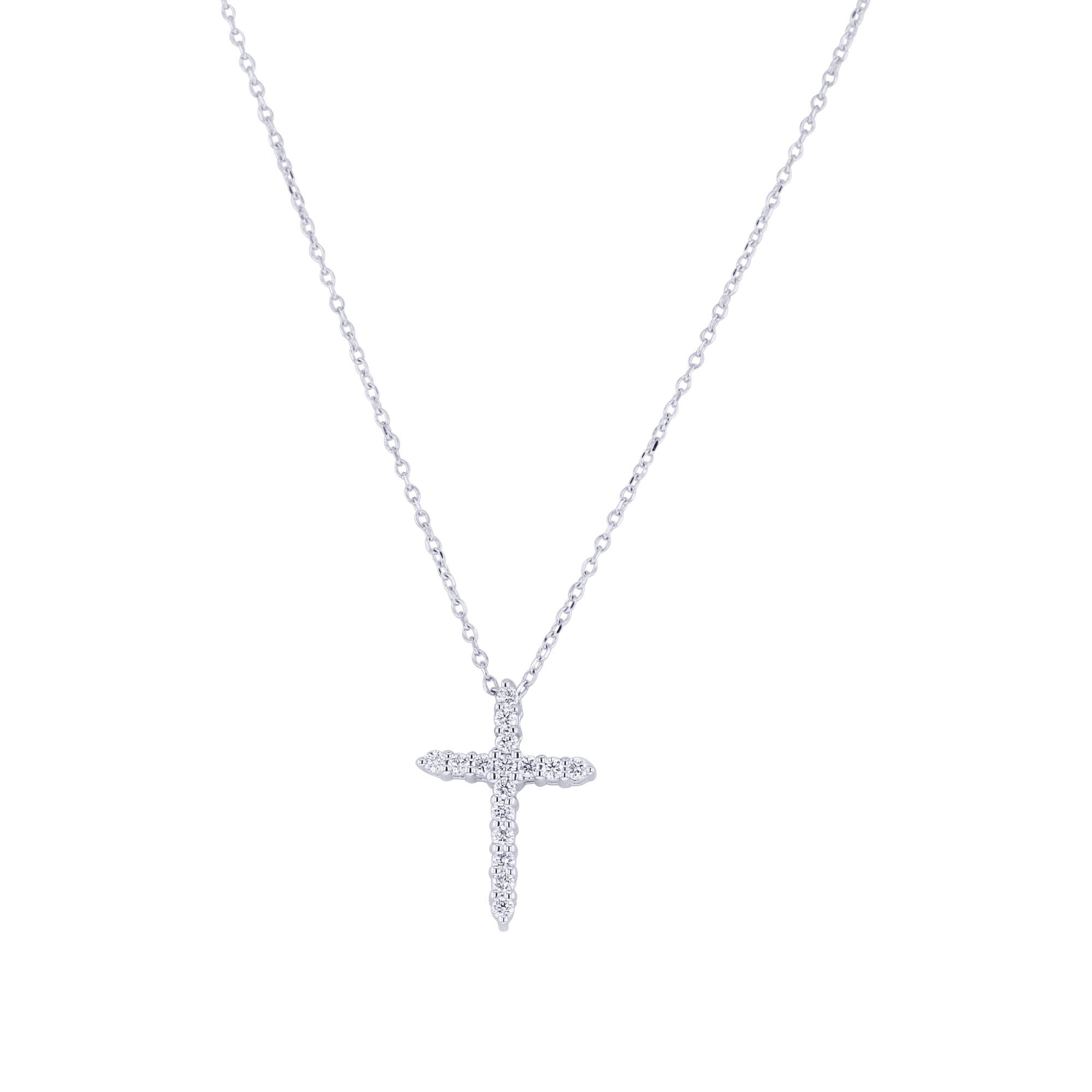 Faithful Cross Diamond Necklace 1/6ctw – Steven Singer Jewelers
