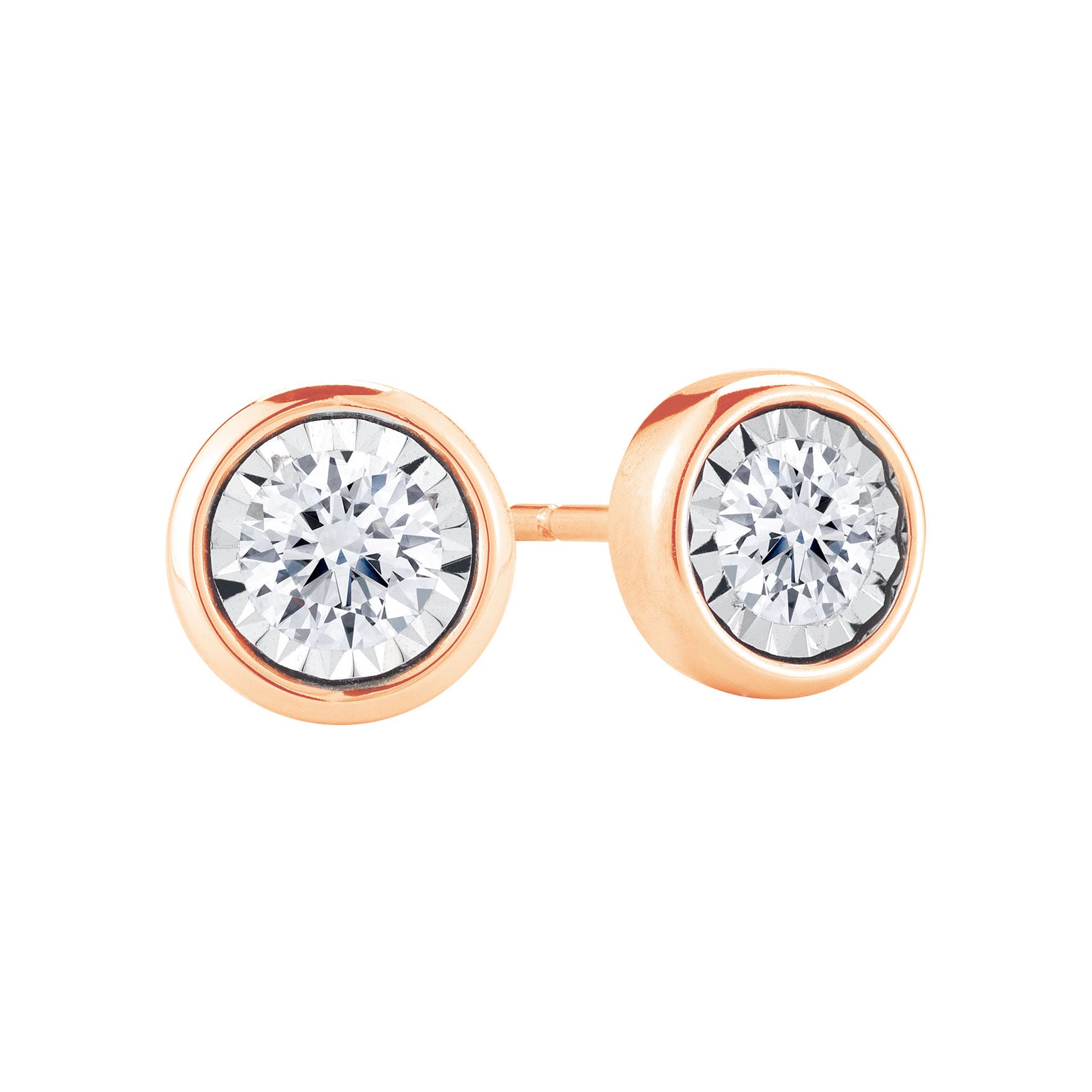 Bezel set earrings store