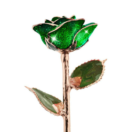 Emerald City Rose Gold Dipped Rose – Steven Singer Jewelers