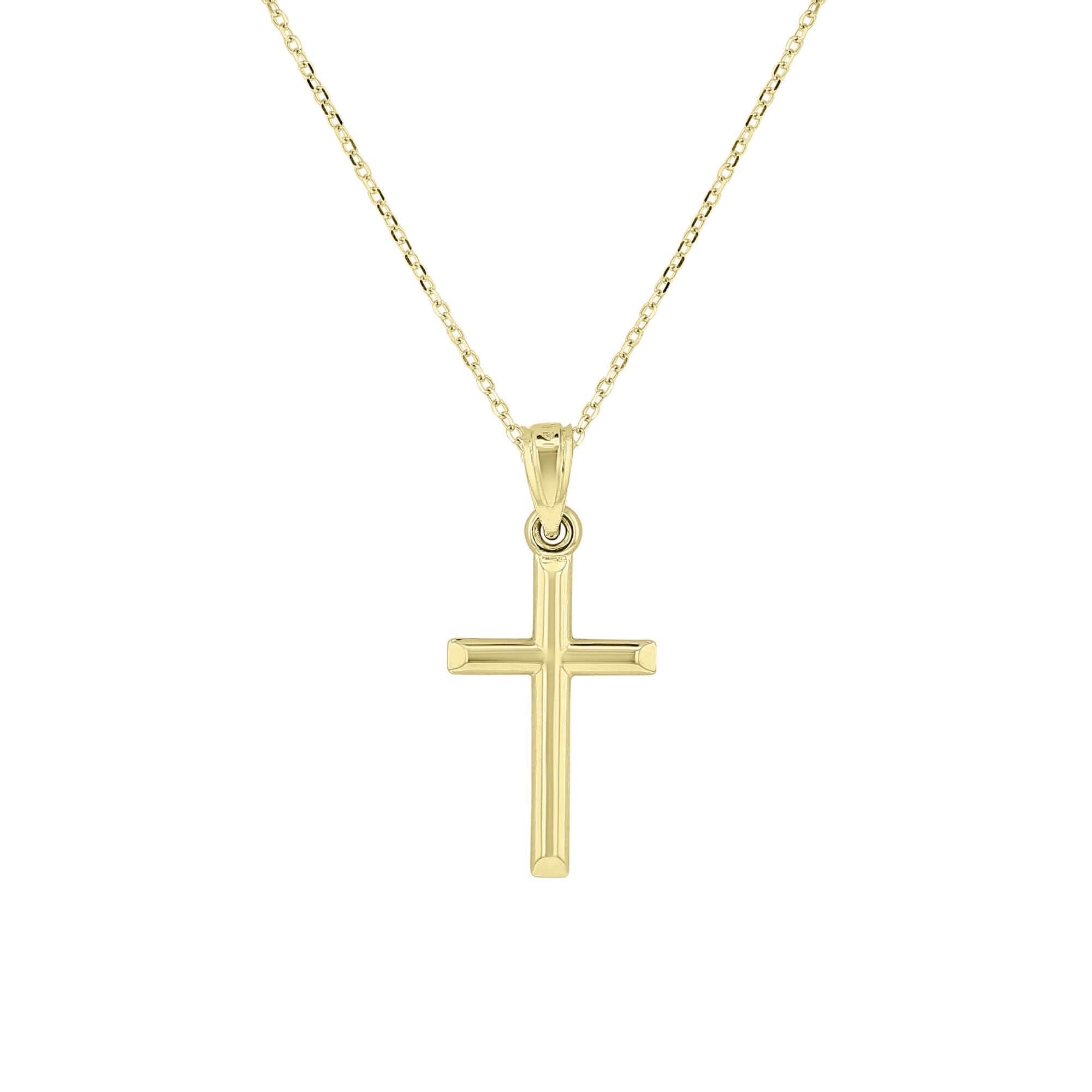 Sleek Polished Cross Necklace – Steven Singer Jewelers