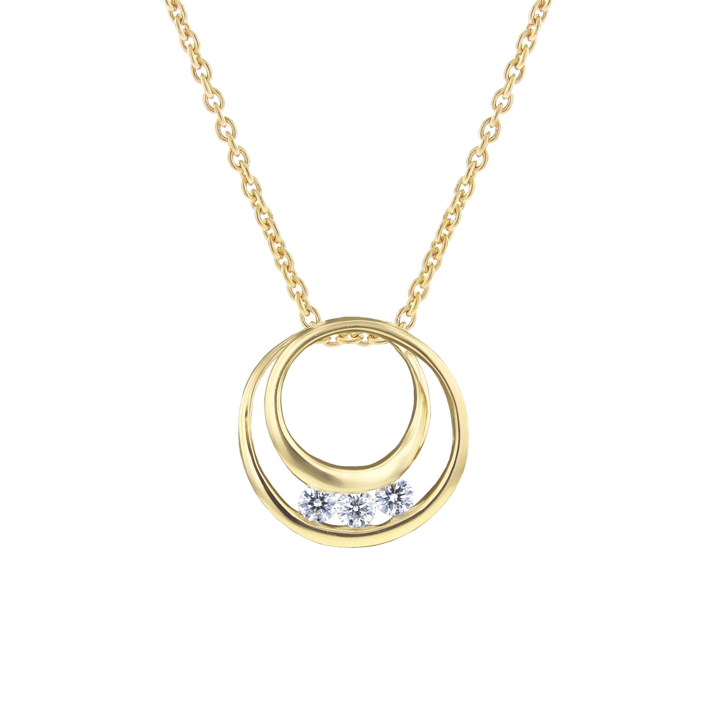 Past Present Future Circle Diamond Necklace 1/5ct – Steven Singer Jewelers