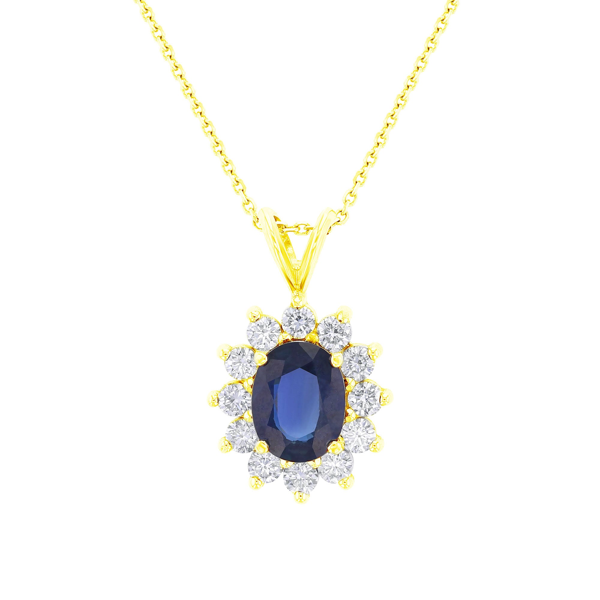 Princess Sapphire and Diamond Necklace – Steven Singer Jewelers